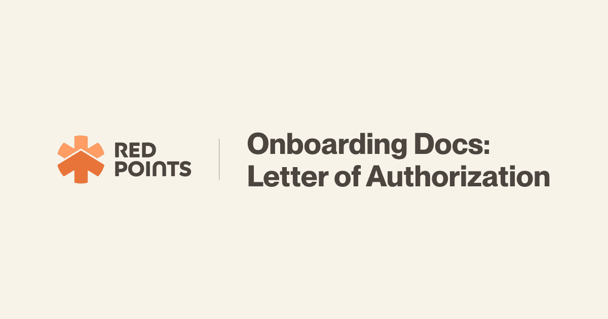 Onboarding Docs: Letter of Authorization - Red Points