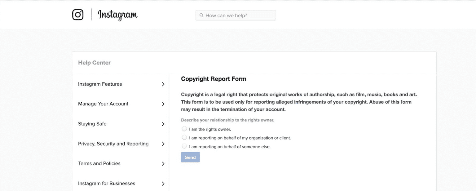 How to report stolen content on Instagram - Red Points