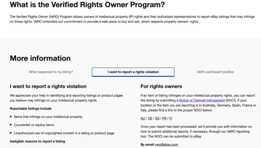 How to join eBay’s VeRO program - Red Points